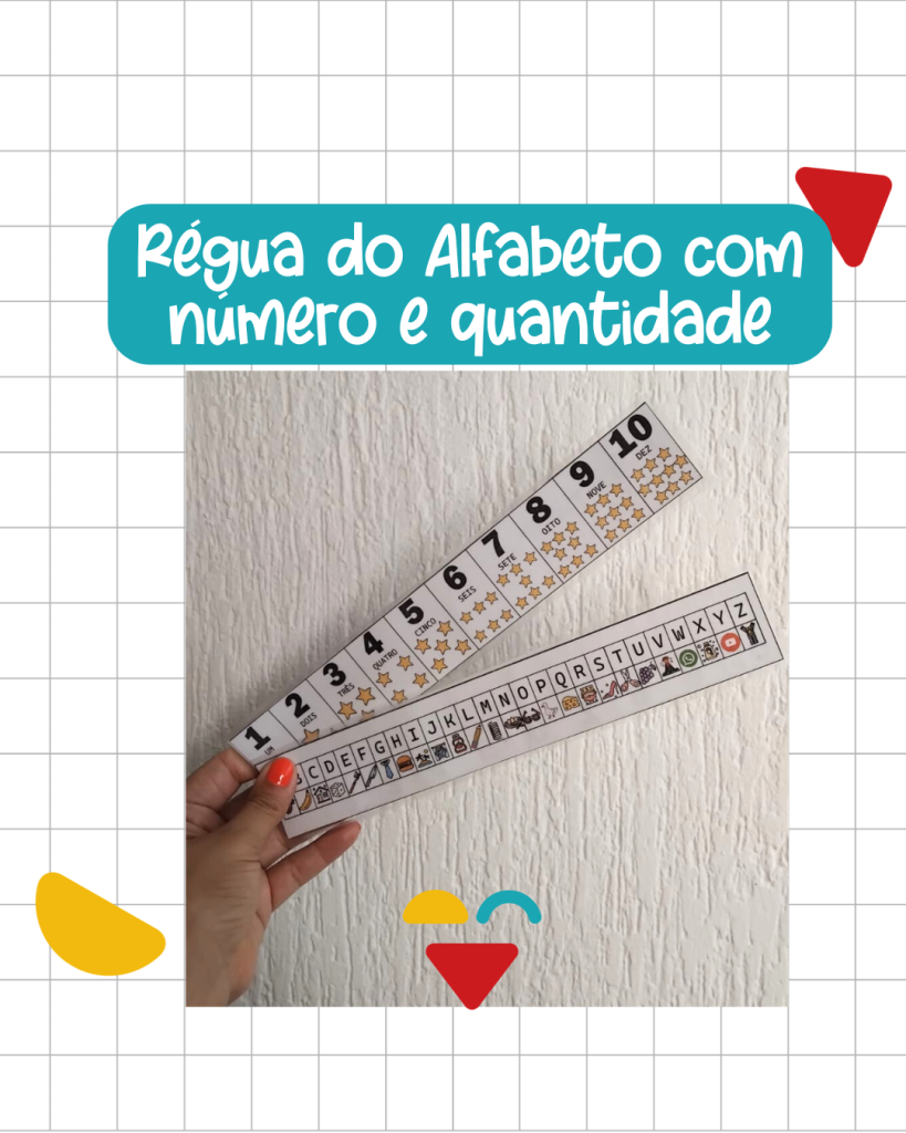 RÉGUA DO ALFABETO E NUMERAIS - Ensinar com amor